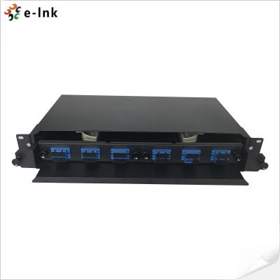 China 19 Inch FPP Rack Mount Fiber Patch Panel Drawer Type 12-144 Ports With SC Adapter for sale