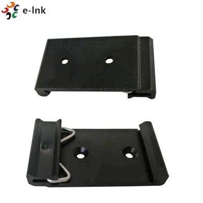 China Sandblasting DIN Rail Mount Clip Black Aluminum International Standard 35mm for sale