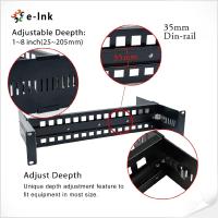 China 19 Inch Din Rail Standoff Bracket Adjustable Recesses 35mm Universal Rack Mount for sale