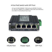 China TX + Uplink Port Industrial Hardened Ethernet POE Switch 1 SFP 4 PoE for sale