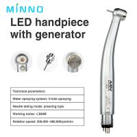 China 2 Hole Dental High Speed Handpiece 380000rpm Push Button Silver for sale