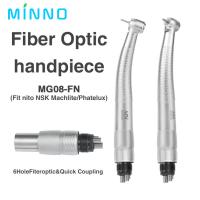 China Quick Coupling Fiber Optic Handpiece 4 Air LED High Speed Handpiece for sale