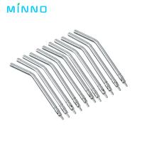 China 10pcs Stainless Steel Dental Air Triple Syringe 3 Way Dental Air Water Spray Syringe Nozzles Tips for sale
