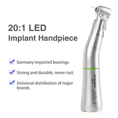 China 20:1 Removable Head Implant Contra Angle for Surgical Motor with optical fiber for sale
