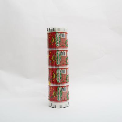 China 1000m Peelable Printed Lidding Film VMPET Plastic Cup Sealing Film 104 Micron 422mm Width for sale