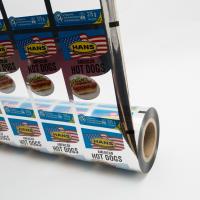 China 1000m Peelable Printed Lidding Film VMPET Plastic Cup Sealing Film 104 Micron 422mm Width for sale