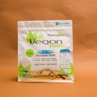 China Vmpet 120mm Side Gusset Flat Bottom Bags 130 Microns for Vegan Nutritional Shakes 1.55kg Capacity for sale