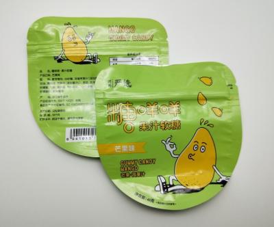 China 40g Custom Shaped Candy Pouch with Zipper - PET/VMPET/PE80 Material, 84 Micron Thickness for Snack Packaging for sale