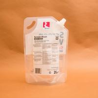 China 2L Plastic Stand Up Liquid Spout Pouch Bags For Liquids Screen Washing for sale