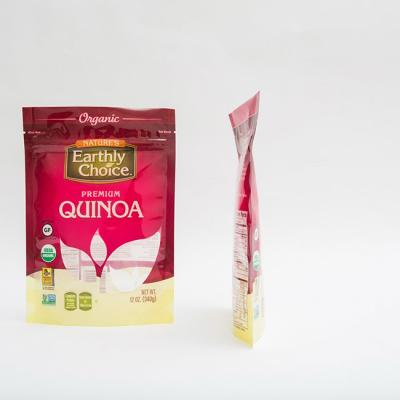 China 12OZ Quinoa Stand-Up Pouch with Resealable Zipper - 228×180mm Size, 92μm PET/PE Material for Food Packaging for sale