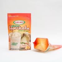 China 14OZ Printed Plastic Stand Up Pouch with Zipper - 112 Micron Thickness for Instant Rice Drink Packaging for sale