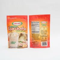 China 14OZ Printed Plastic Stand Up Pouch with Zipper - 112 Micron Thickness for Instant Rice Drink Packaging for sale