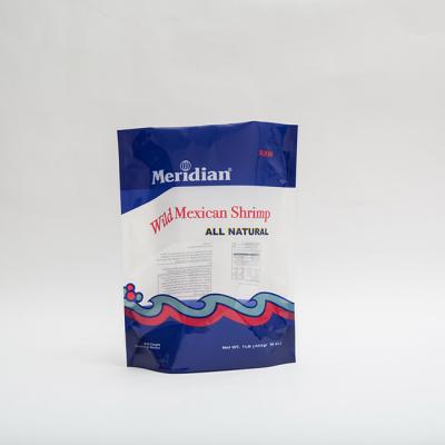 China 1lb Mexican Shrimp Stand Up Pouch 260x220mm PA/PE Food Packaging Bag with Window -18°C Freezing Resistance for sale