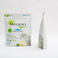 China 1.5LB 140 Micron High Protein Plastic Packaging Pouch with Zipper - 278×210+100mm Stand Up Bag for sale
