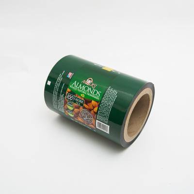 China 0.63OZ Almond Packaging Film Roll 152mm Width 70 Micron Thickness with Custom Logo Printing for sale