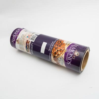 China 5.5oz Almond Composite Food Packaging Film Roll 432mm Width 104 Micron PET/VMPET/PE Structure for sale