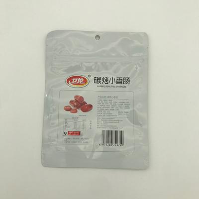 China Custom Printed 180g AL7 Plastic Food Pouches with Zipper - 220x170mm Stand-Up Bags for Char Grilled Sausage for sale