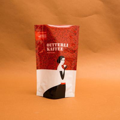China 250g 500g 1000g Custom Printed Coffee Stand-Up Pouches with German Air Valve - PA15/PE100 Material 115μm Thickness for sale