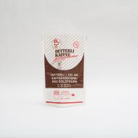 China 250g Coffee Packaging Bag with Glossy Surface 115μm Thickness Stand-up Pouch Without Zipper for sale