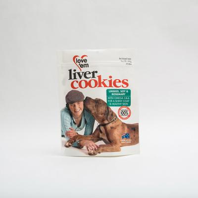 China 150g 70mm Stand Up Pet Food Pouches with Zipper - 92 Micron PET/PE Material for Dog Treat Packaging for sale