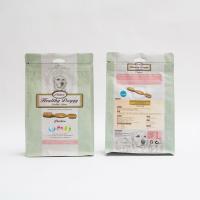 China 17.77OZ 75mm Flat Bottom Pet Food Packaging Bag with Zipper for Dog Dental Chews and Treats for sale