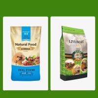 China 10kg Quad Seal Side Gusset Pet Food Packaging Bag with Zipper - 650x350mm Size, 160 Micron Barrier for sale
