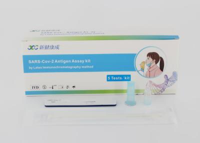 China 15-20mins Ag Saliva Rapid Test Card , 5pcs IVD Rapid Ag Test Kit for sale