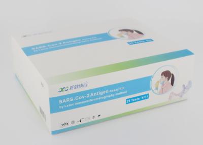 China Nasal Covid 19 Saliva Swab Kit , 25pcs 15mins Rapid Test Card for sale
