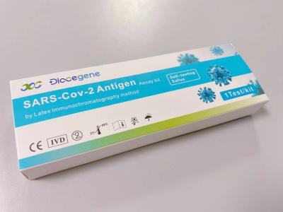 China CE Marked COVID-19 Saliva Antigen Rapid Test Kit 1 Test/Box for sale