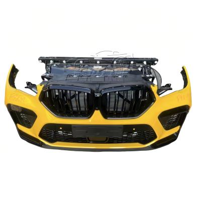 China Original Used for BMW X4 MF98 2020 Front Bumper Assembly with Head Light Washer Cap Cover Accessories in Carbon Material for sale