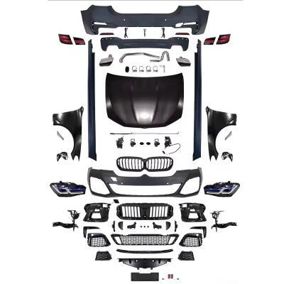 China Car Bumpers for 2009+ BMW 5 Series F10 F18 Upgrade 2021 M5 Body Kits Front Car Bumpers Grilles LED Fenders Side Skirt Diffuser for sale