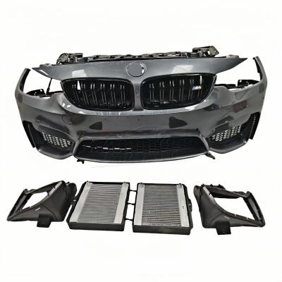 China High Quality Used for BMW M3F80 M4F82 F83 Front Bumper Assembly and Hood Radiator Auto Accessories Plastic Car Bumper for sale