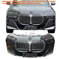 China For BMW 7 Series Body Kit Radiator Condenser Tank Headlight Fender Radar Hood Plastic 735Li Model  G70 Front Bumper Assembly for sale