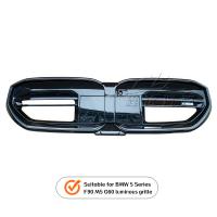 China Upgraded Enhanced Night Visibility Vertical LED Glow Grille Styling Accessories for BMW 5 Series G60 & M5 F90 Front Grille for sale