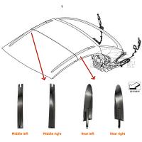 China High Quality Glossy Black 4-Piece Durable ABS Plastic Convertible Exterior Styling Trim for BMW E93 F33 Wind and Bug Deflectors for sale