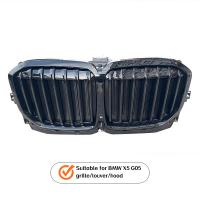 China Premium ABS Black Honeycomb Air Duct Grille Scoop + Radiator Cover | Direct Fit OEM Upgrade | for BMW X5 G05 2019-2023 Models for sale