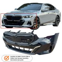 China Premium OEM Fitment M-Style Front Bumper Kit 2023-2024 for BMW 5 Series G60 M5/540i 550i High Gloss Black Grill Heat Vent Design for sale