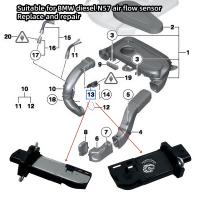 China High Performance Mass Air Flow Meter/Sensor for BMW Model N57 F15 F16 F02 F07 diesel Fuel 13627804150 13627807020  Engine Parts for sale