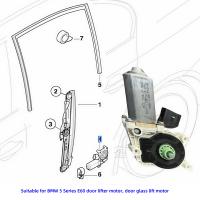 China For BMW 5 Series E60 520i 525I 530I 535I 545I M5 Left and Right Front Window and Rear Window Regulator Motor OEM 67626922320 for sale