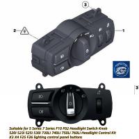 China Applicable to for BMW 2009- 2016 Model Headlight Control Panel Switch 5 Series 7 Series F10 F02 X3 X4 Lighting Equipment Knob for sale
