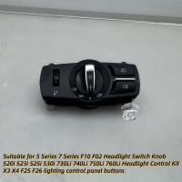 China Applicable to for BMW 2009- 2016 Model Headlight Control Panel Switch 5 Series 7 Series F10 F02 X3 X4 Lighting Equipment Knob for sale