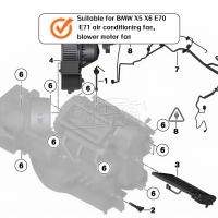China Premium 12V Auto AC Blower Motor with Controller - OEM Fit Heater Fan for BMW X5 X6  E70/E71 E72 64119245849 64116971108 for sale