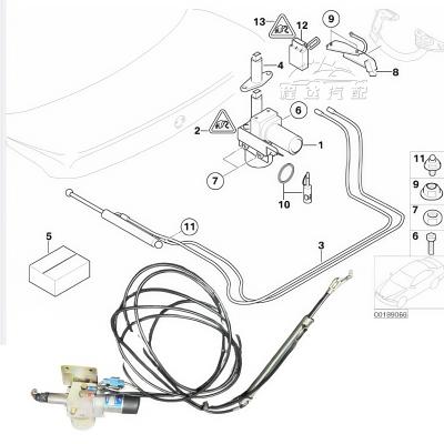 China High-quality 730Li 740Li 760Li E66 E65 Tail Cover Lock Motor Hydraulic Unit Tail Cover Lever Hydraulic Cylinder for BMW 7 Series for sale