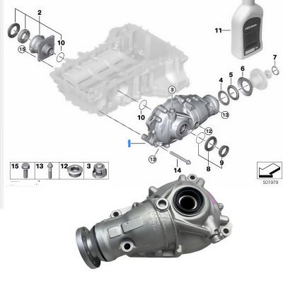 China For BMW X5 X6 F15 F16 F32 F30 320i Front Axle Differential Carrier  Condition Part 31507590899 31507594315 Front Teeth for sale