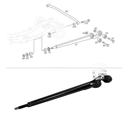 China For Mercedes-Benz G Series Suspension System 463 G350 G500 G63 Front Axle Push Rod  A4613500006  Arm Swing for sale
