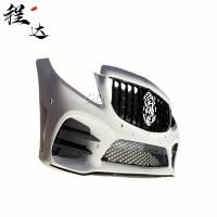 China Aftermarket GT R Style Grille Front Bumper Assembly for Mercedes C Class W205 C200 C260 C300 2015-2019 Black Silver Car Body Kit for sale