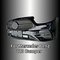 China For Mercedes Benz W213 Factory Fit Front Bumper Upgrade High Quality ABS Carbon Guard Face Bar for E300 E400 AMG Style Luxury for sale