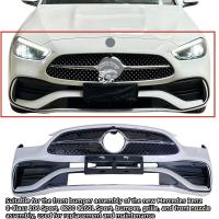 China The New High Quality C-series W206 Front Sports Style Bumper Surrounds the bar Center Mesh air Intake Grille for Mercedes-Benz for sale
