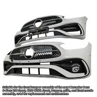 China The New High Quality C-series W206 Front Sports Style Bumper Surrounds the bar Center Mesh air Intake Grille for Mercedes-Benz for sale