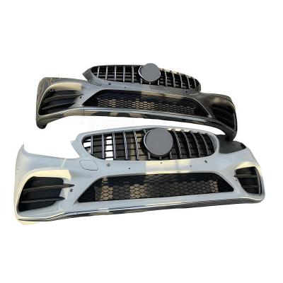 China Car Bumpers C350 2015-2019 for Benz C Class W205 C260 C300 Glossy Black Front Bumper Plastic in Red New Condition Replace/Repair for sale